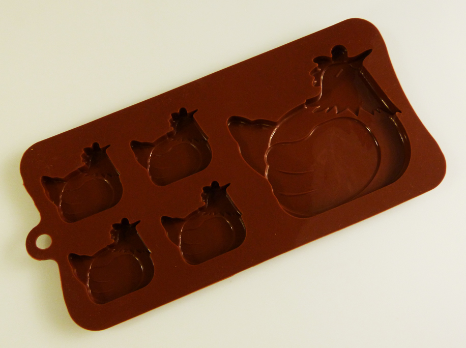 4+1 Chicken / Hen Chocolate Collection Silicone Bakeware Mold Silicone ...