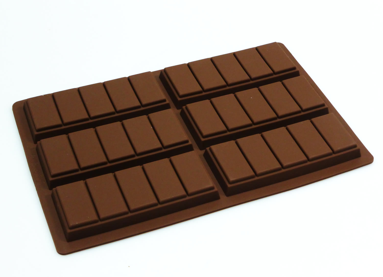 6 cell Small 5 Section Rectangle Chocolate Bar Silicone Mould N044 ...