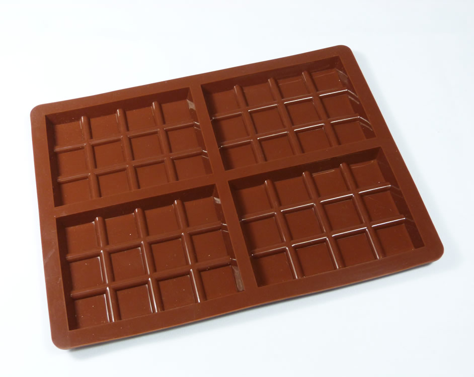 4 cell Medium Bar Chocolate Mould (70g) - C209 Silicone Moulds