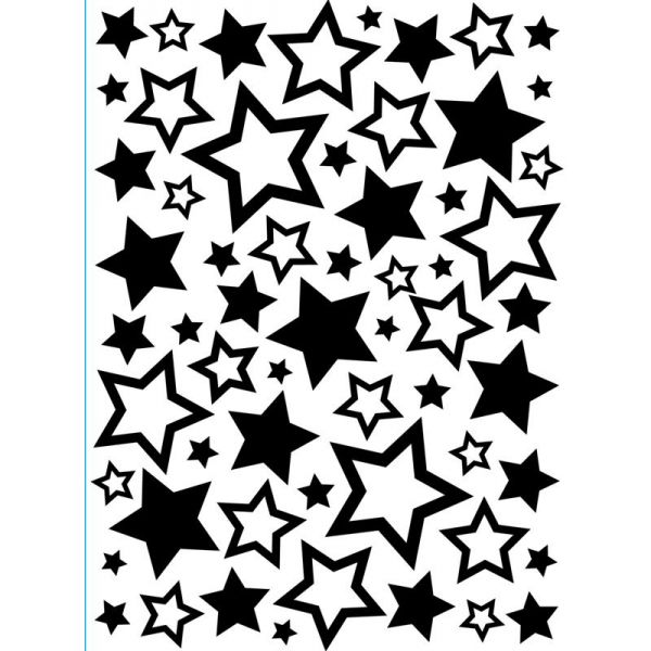 STARS - Embossing Folder 4.23 x 5.75 inches by Darice Silicone Moulds