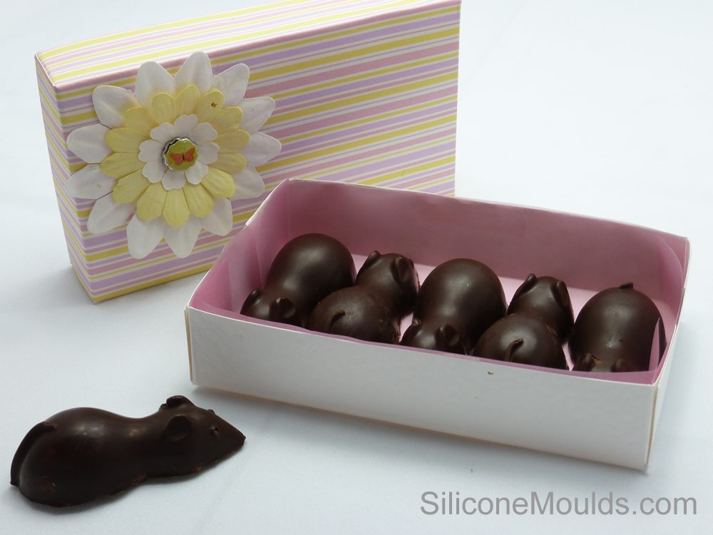6 cell Sugar Mouse / Chocolate Mice Silicone Baking Mould Silicone Moulds