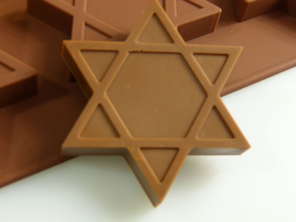 8 cell Star of David Chocolate Collection Silicone Mould Silicone Moulds