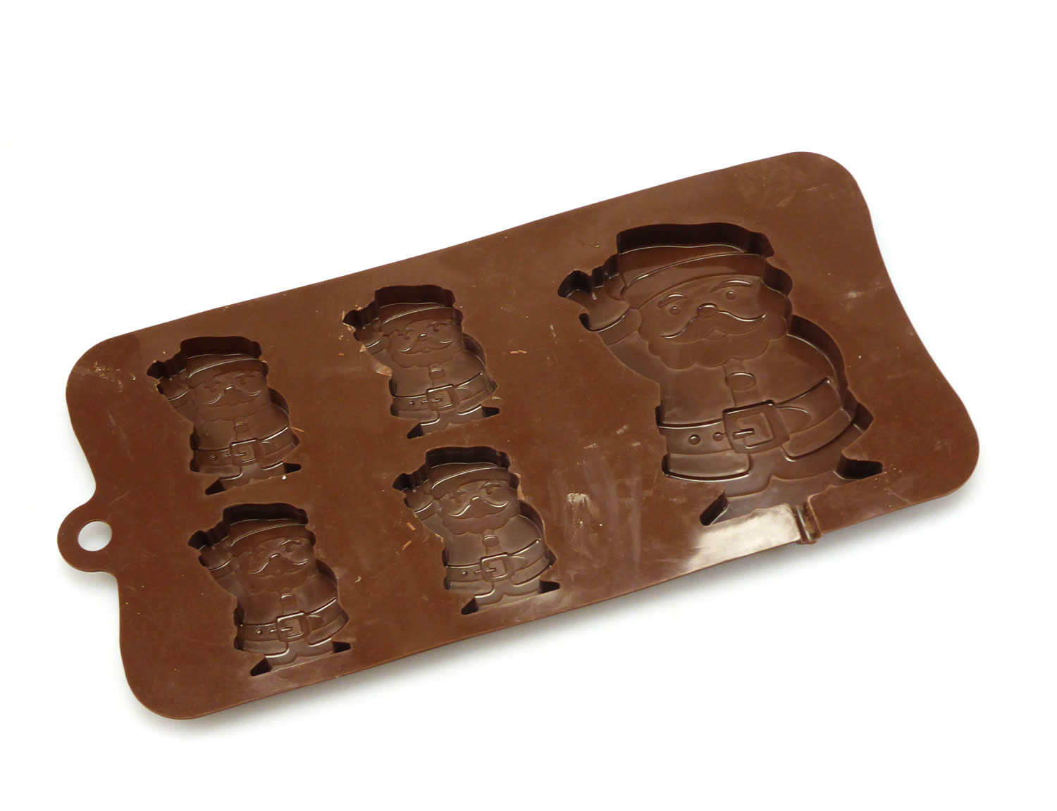 4+1 Waving Santa Lolly / Novelty Chocolate Bar Silicone Baking Mould ...